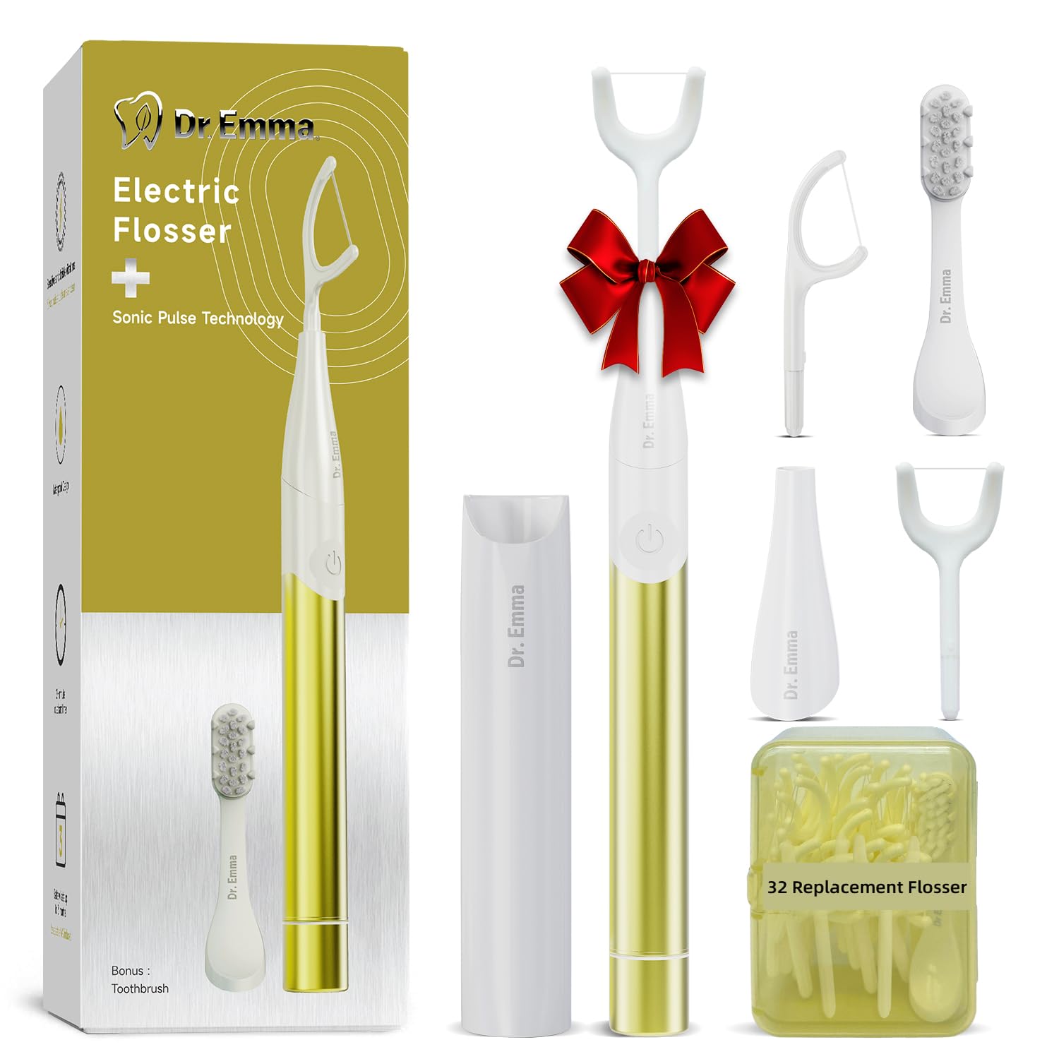Dr. Emma Electric Vibration Flosser, Power Flosser for Adults, Gum ...