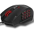 Amazon.com: RED SAMURAI Wired Mouse for Gaming, 16400dpi 1000Hz, 18 ...