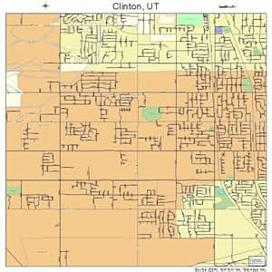 Amazon.com: Large Street & Road Map of Clinton, Utah UT - Printed ...