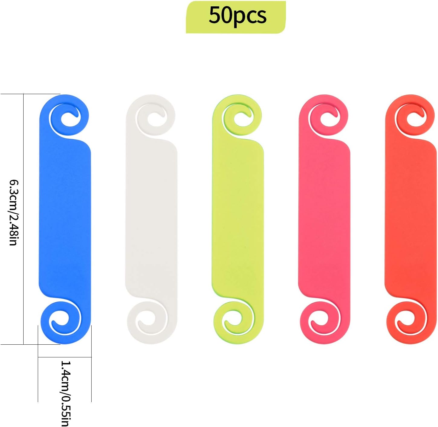 50 Pcs Cable Identification Tags, Multicolored Cable Labels Tags for ...