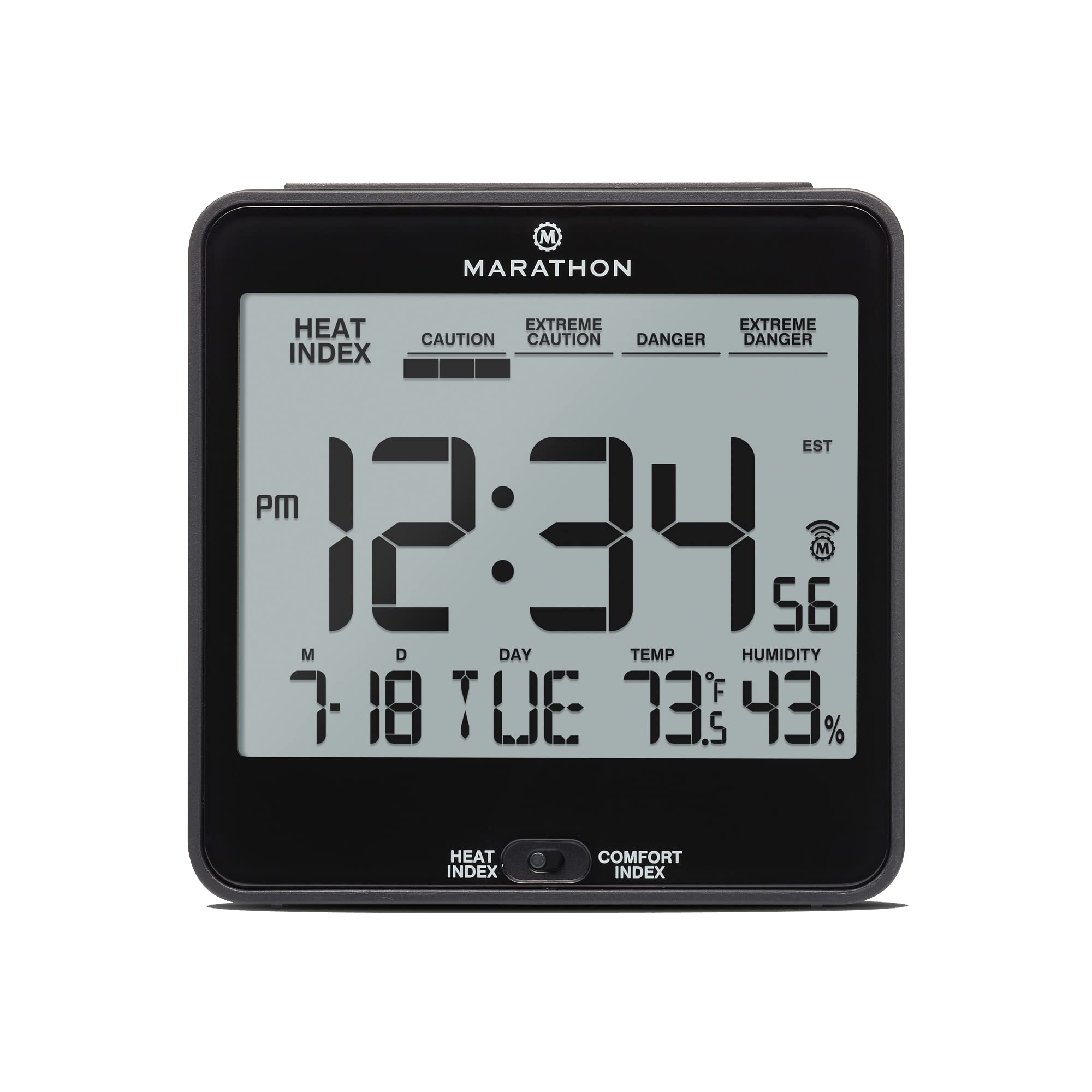 Mua Atomic Desk Clock, Black - Easy-to-Read 5.2” Display with Calendar ...