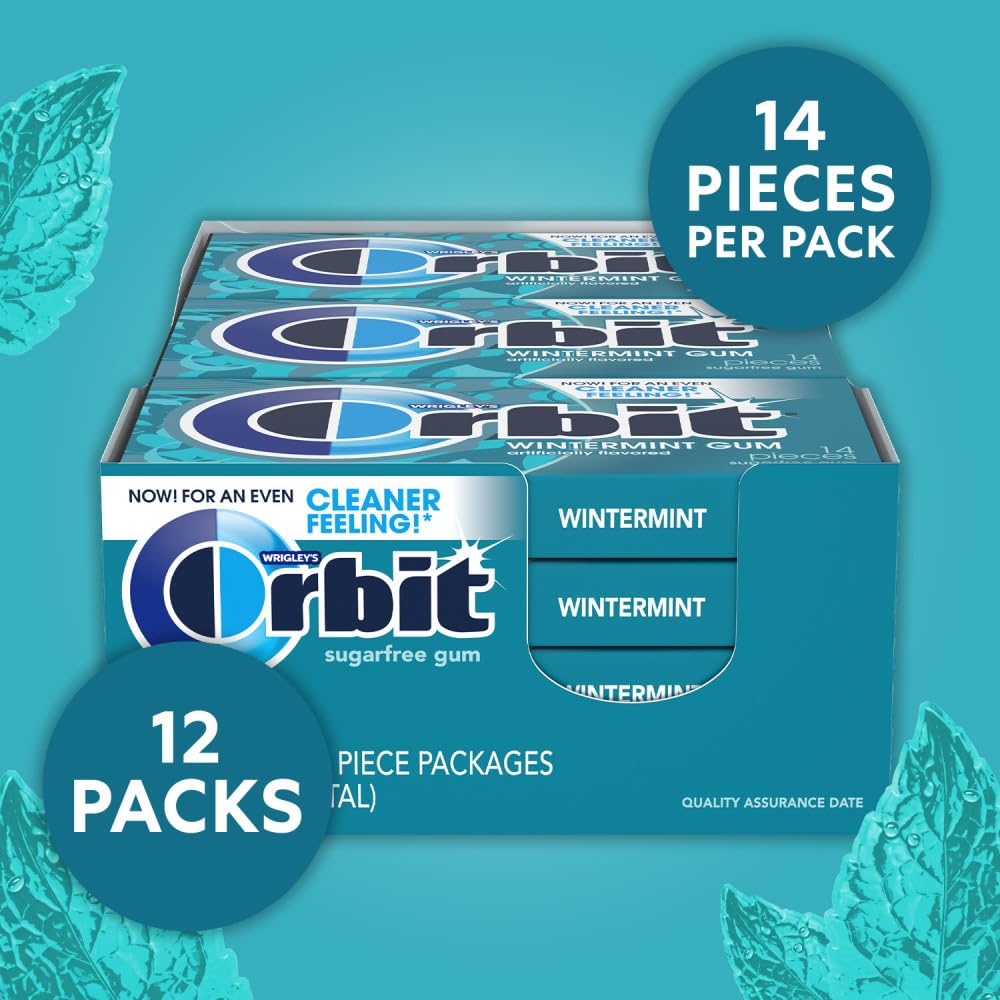 Mua Orbit Gum Wintermint Sugar-Free Chewing Gum, 12 Packs Bulk, 14 ...