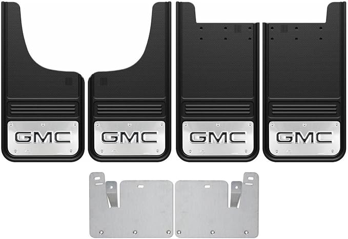 Gatorback Mud Flaps with Black GMC Logo - Fits 2014-2018 GMC Sierra ...