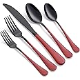 Amazon.com | Onlycooker 20-Piece Red Silverware Set 18/0 Stainless ...