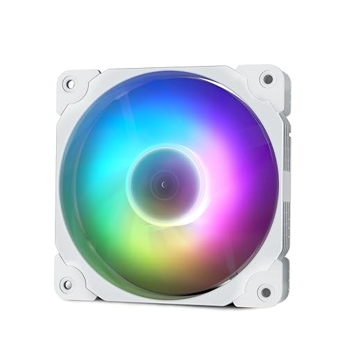 Vetroo PC Case Fan, 120mm White High Airflow 5V 3-Pin ARGB & 4-Pin PWM ...
