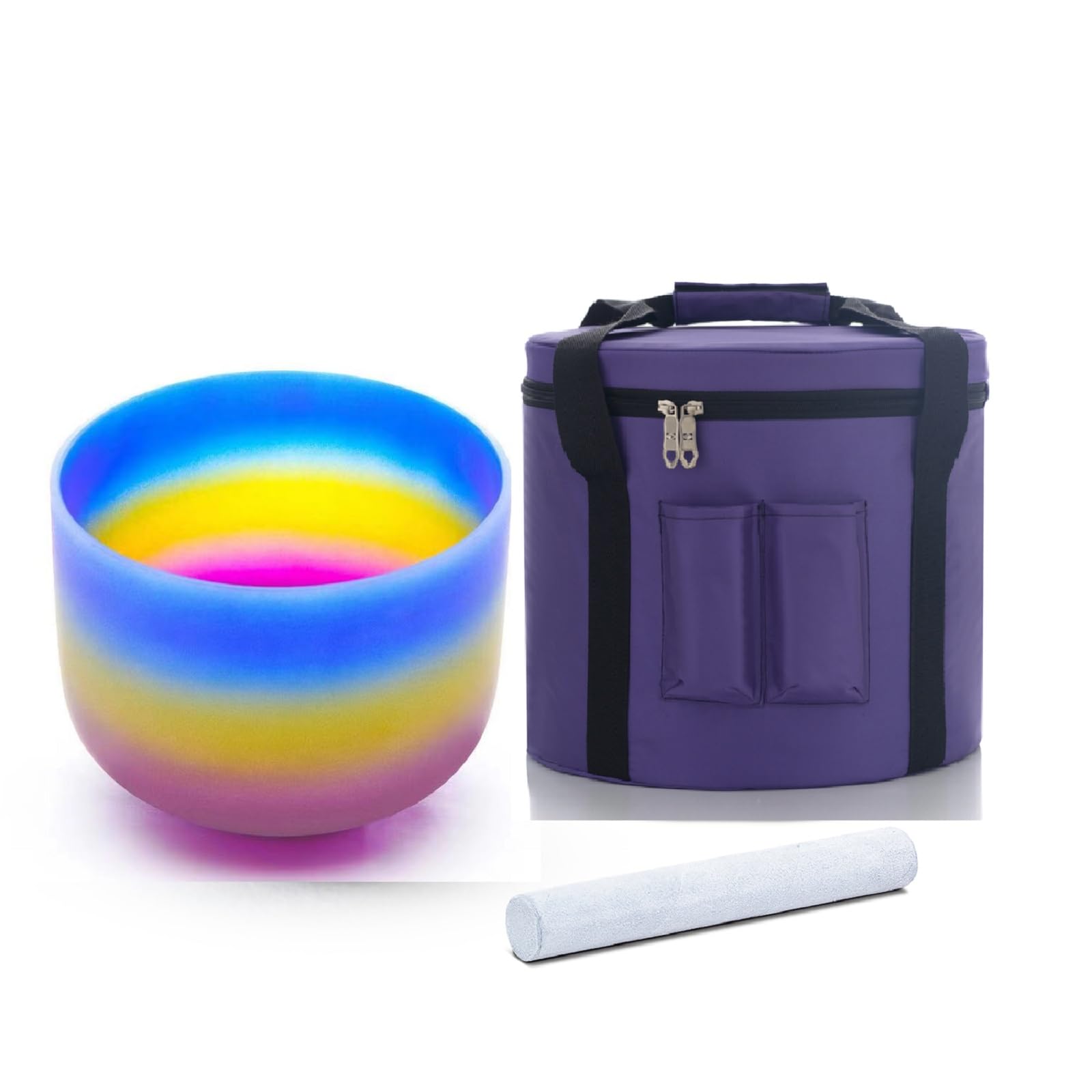 KVKA 8 Inch A Note Third Eye Chakra Rianbow Color Frosted Quartz ...