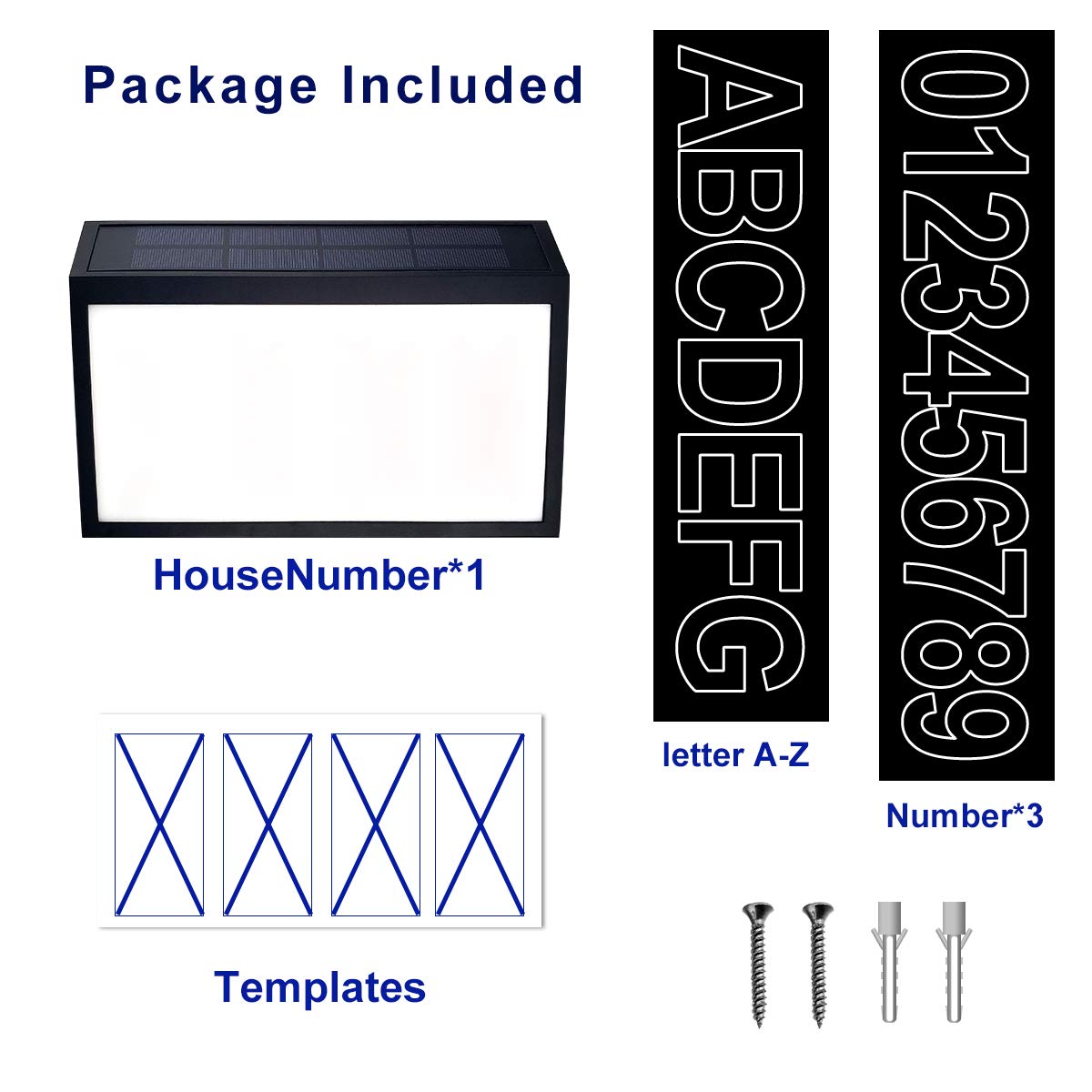 Mua Solar House Numbers Light, T-SUNUS Lighted House Numbers Sign ...