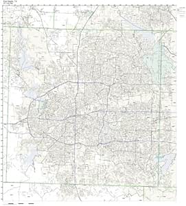 Amazon.com: ZIP Code Wall Map of Fort Worth, TX ZIP Code Map Laminated ...