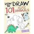 How To Draw Animals For Kids: Simple And Easy Drawing Book To Learn How To Draw Dog Cat Lion ...