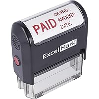 Amazon.com : Paid with Check No., Amount, Date - ExcelMark Self Inking ...