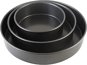 Amazon.com: Chicago Metallic Professional Non-Stick 3-Piece Round Cake ...
