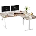 Amazon.com: FEZIBO 63" L Shaped Standing Desk with 4 Drawers, Electric ...