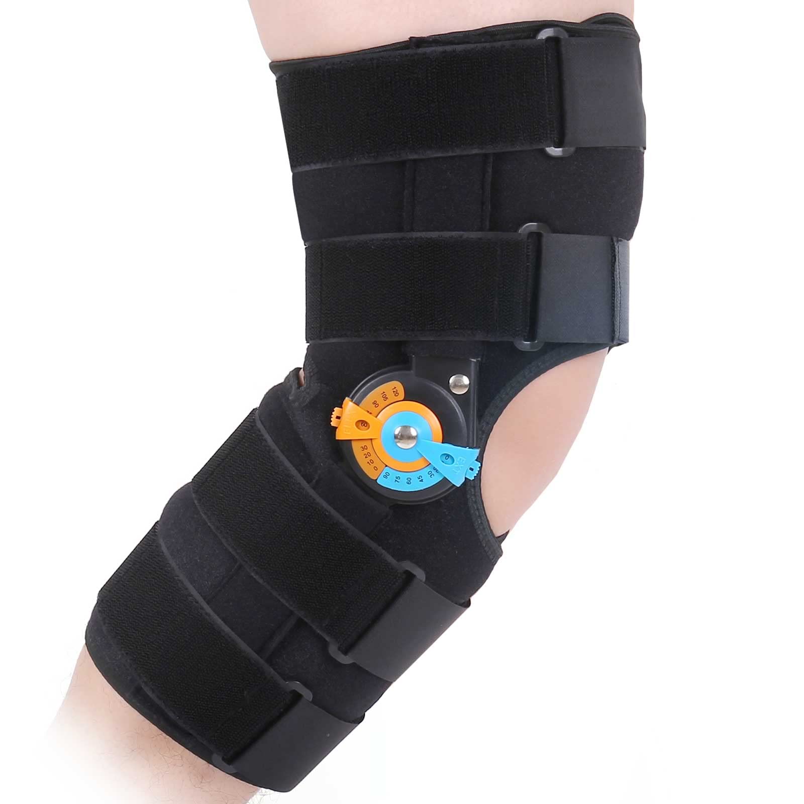 Tairibousy Hinged Knee Brace with Side Stabilizers ROM Knee Support ...