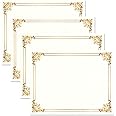 Amazon.com : Empire Gold & White Parchment Certificate Papers - Pack of ...