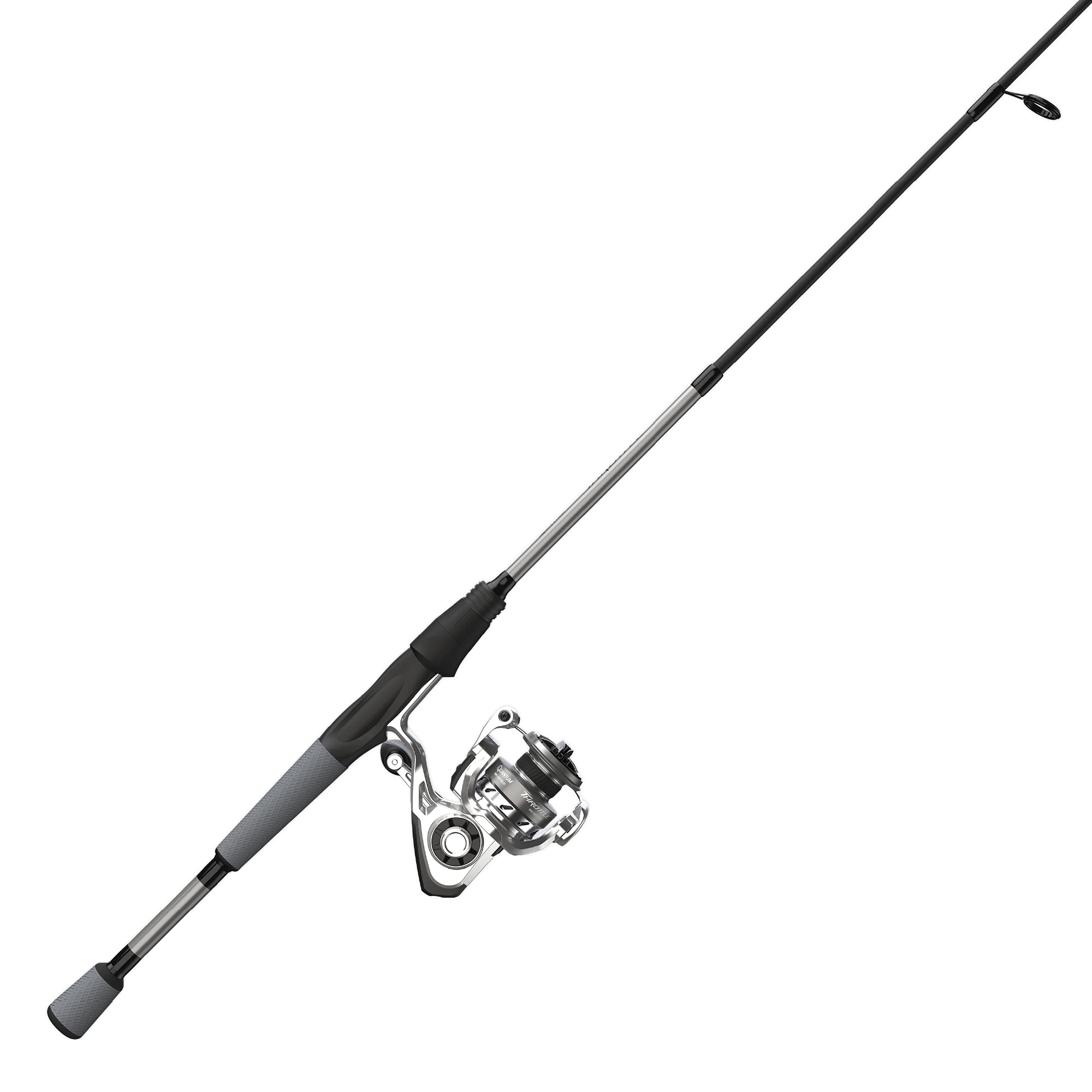 Quantum Throttle Spinning Reel and Fishing Rod Combo, 7-Foot 1-Piece ...