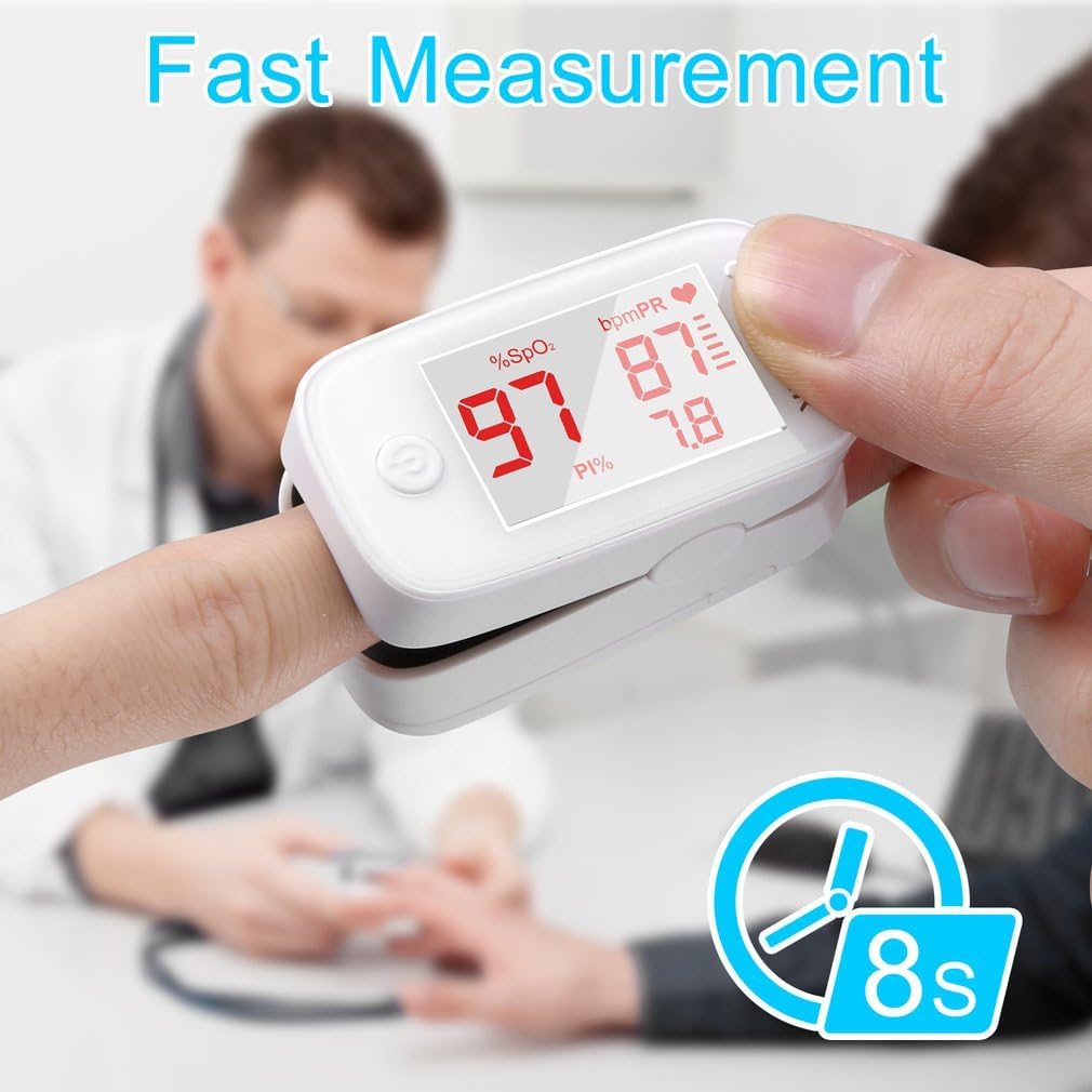 Mua Fingertip Pulse Oximeter, Blood Oxygen Saturation Monitor Meter ...