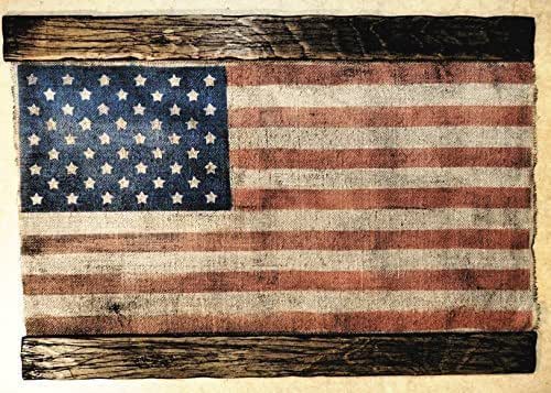 Amazon.com: American Flag, Rustic USA Flag Wall Decor, Custom Handmade ...