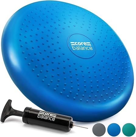 Core Balance Inflatable Wobble Cushion Stability Training Air Pad Board ...