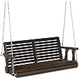 Amazon.com : VINGLI Upgraded Patio Wooden Porch Swing for Courtyard & Garden, Heavy Duty 880 LBS ...