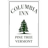 Amazon.com : Columbia Inn Christmas Sign Holiday Decor Pine Tree ...