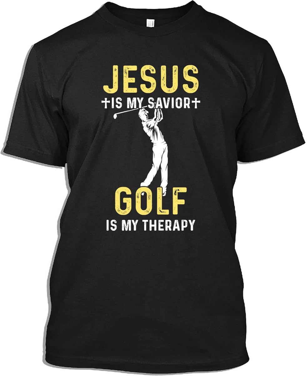 Amazon.com: Golf Tshirt Jesus is My Savior Golf is My Therapy Vintage ...