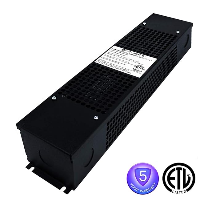 HitLights 96W LED Dimmable Driver, 100-130VAC to Constant 24V DC ...