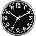 Amazon.com: Plumeet Wall Clock, 12 Inch Battery Operated Wall Clock ...