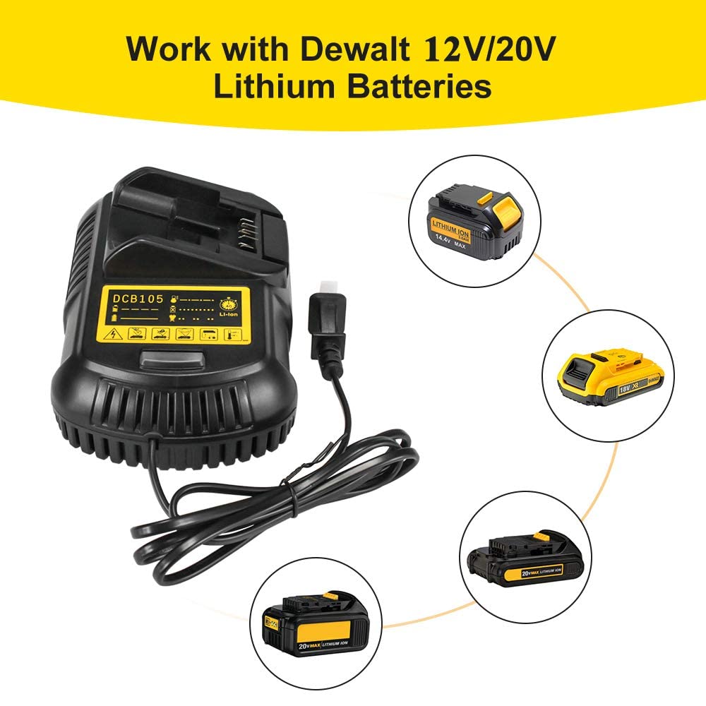 Mua DCB105 Replacement Charger Compatible with Dewalt 12V-20V MAX ...