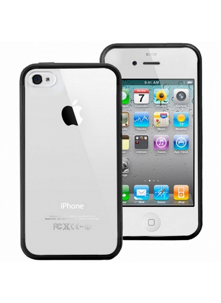 Mocca Design Intégrale Coque en Gel pour iPhone 4/4S Noir: Amazon.fr ...