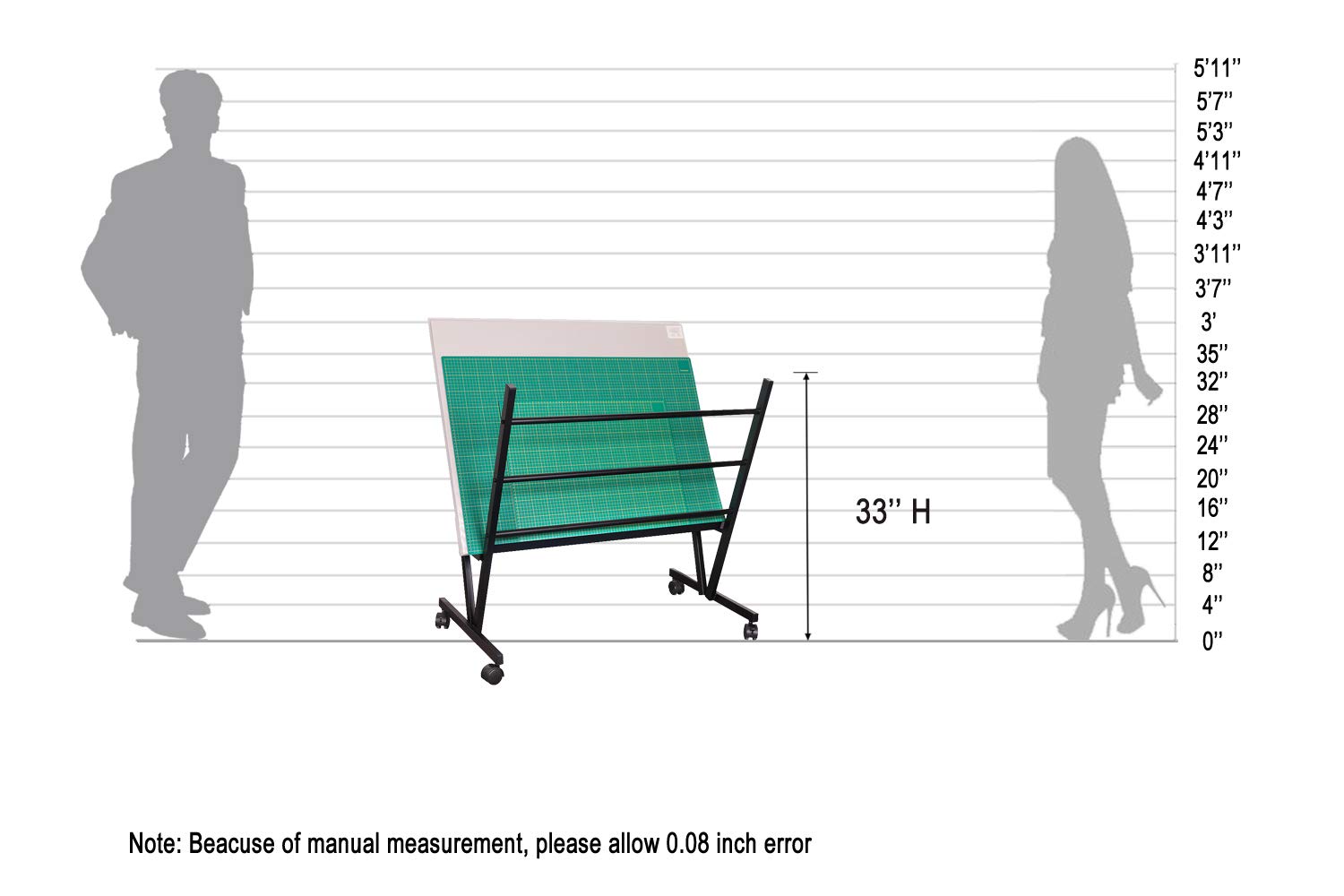 Falling in Art Metal Print Rack with Rolling Casters (33 inches Tall)