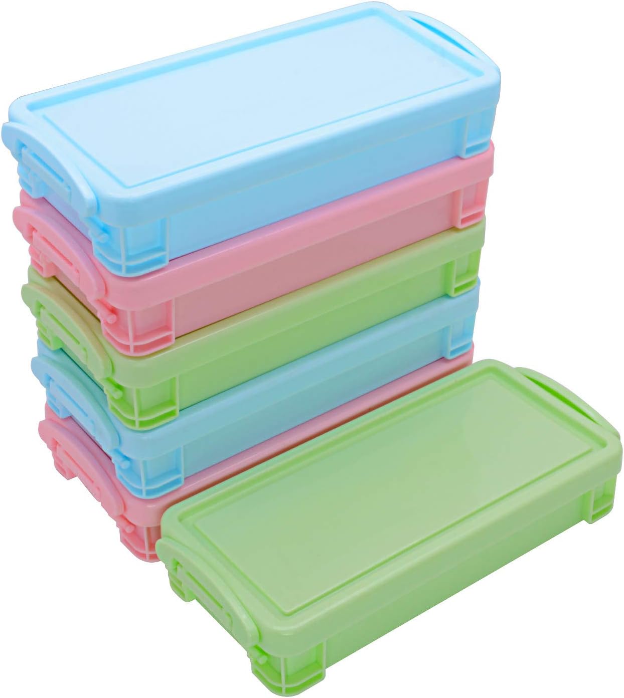 Amazon.com: VoiceFly 6 Pack Large Capacity Pencil Box, Stackable ...