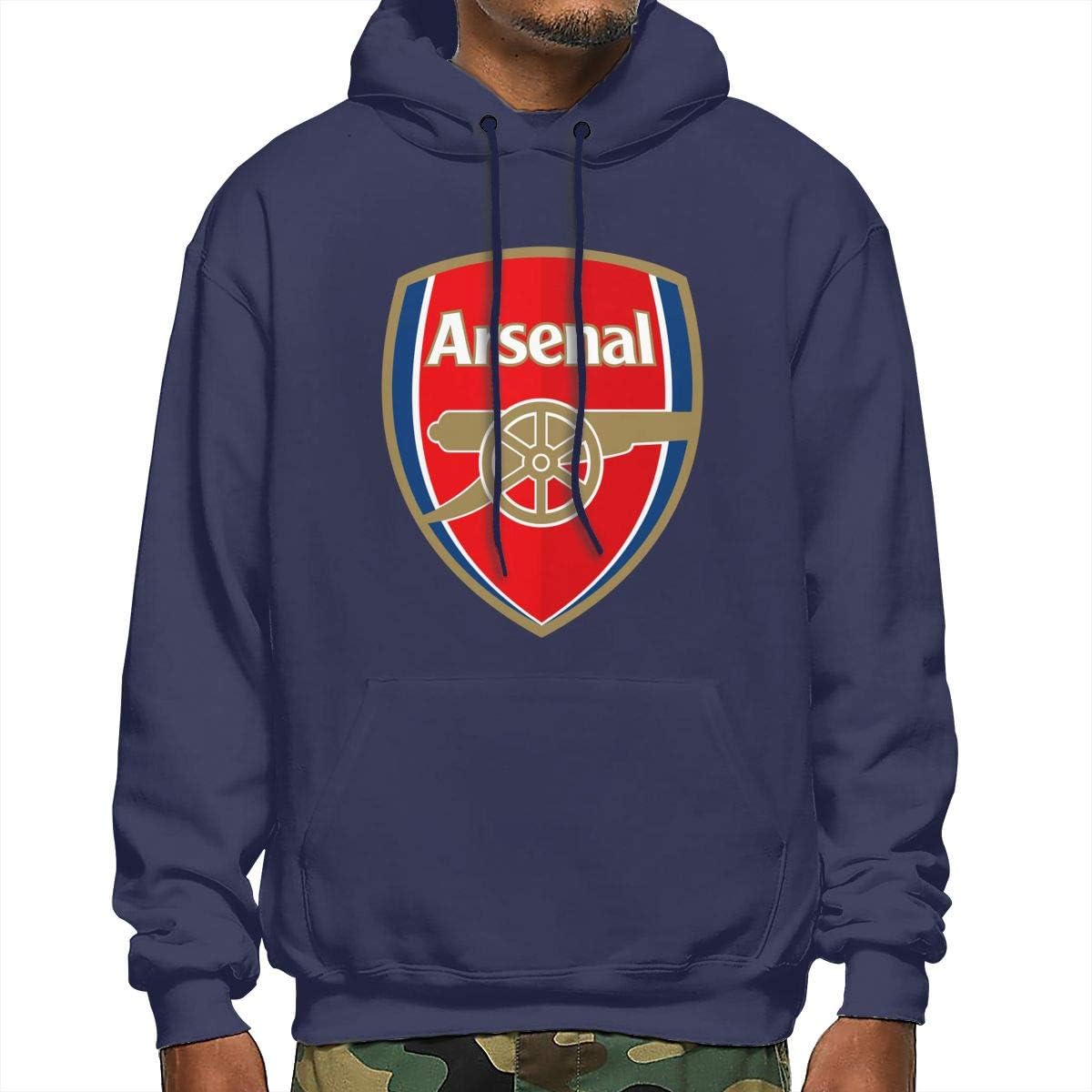 Klakd Arsenal Soccer Men's Hoodie Fashion Poullover Navy L: Amazon.com ...