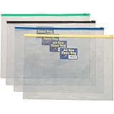 Quality A3 Zip Up Plastic PVC Clear Document Storage Pouches Folder ...