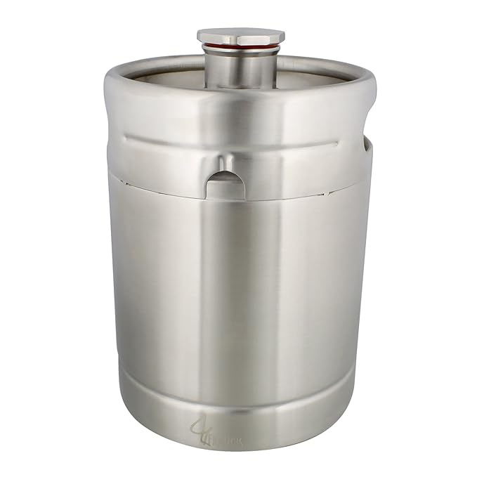 Amazon.com: 64 Ounce Stainless Steel Mini Keg Growler - Wine Keg Draft ...