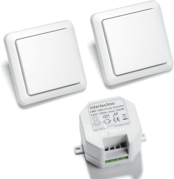 Intertechno Funkschalter Set Wechselschaltung CMR 1000 + 2x YWT 8500: Amazon.de: Beleuchtung