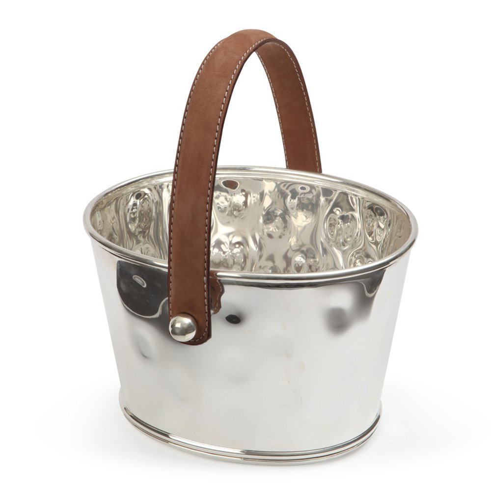 Leather Handled Ice Bucket: Amazon.co.uk: Kitchen & Home
