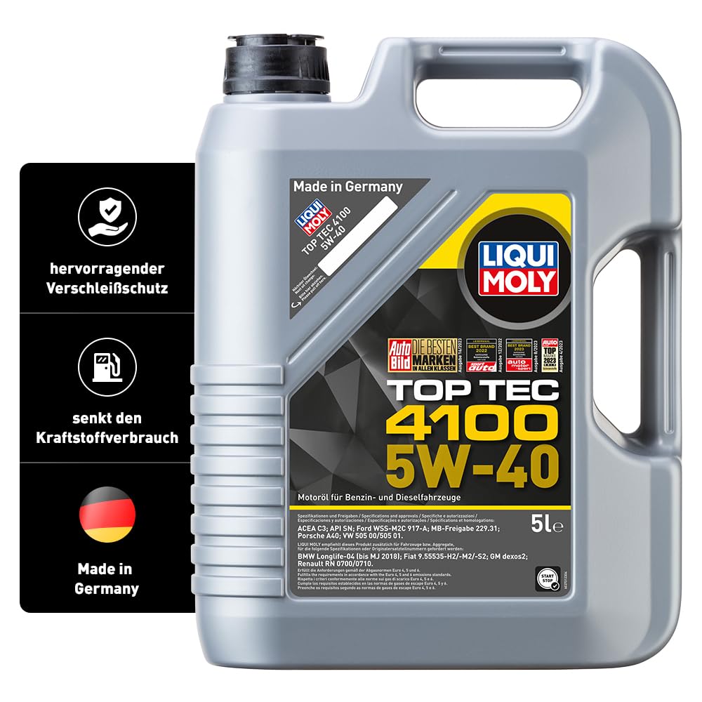 Mua LIQUI MOLY Top Tec 4100 5W-40 | 5 L | Synthesetechnologie Motoröl ...