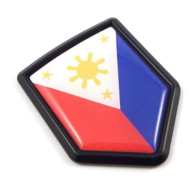 Philippines Philippine Flag Black Shield Car Bike Philippines | Ubuy