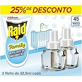 Raid Repelente Elétrico Líquido 45 Noites Refil De 32 9 Ml : Amazon.com ...