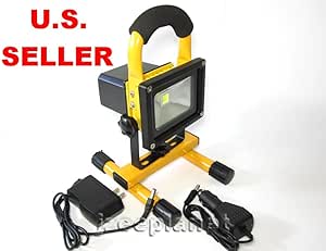 10W LED PORTABLE RECHARGEABLE EMERGENCY FLOOD LIGHT SPOTLIGHT WITH ...
