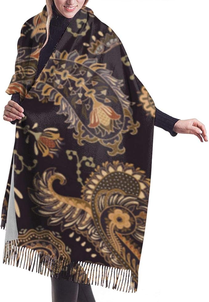 Colorful Indonesian Batik Nature Shawl Wrap Winter Warm Scarf Cape ...