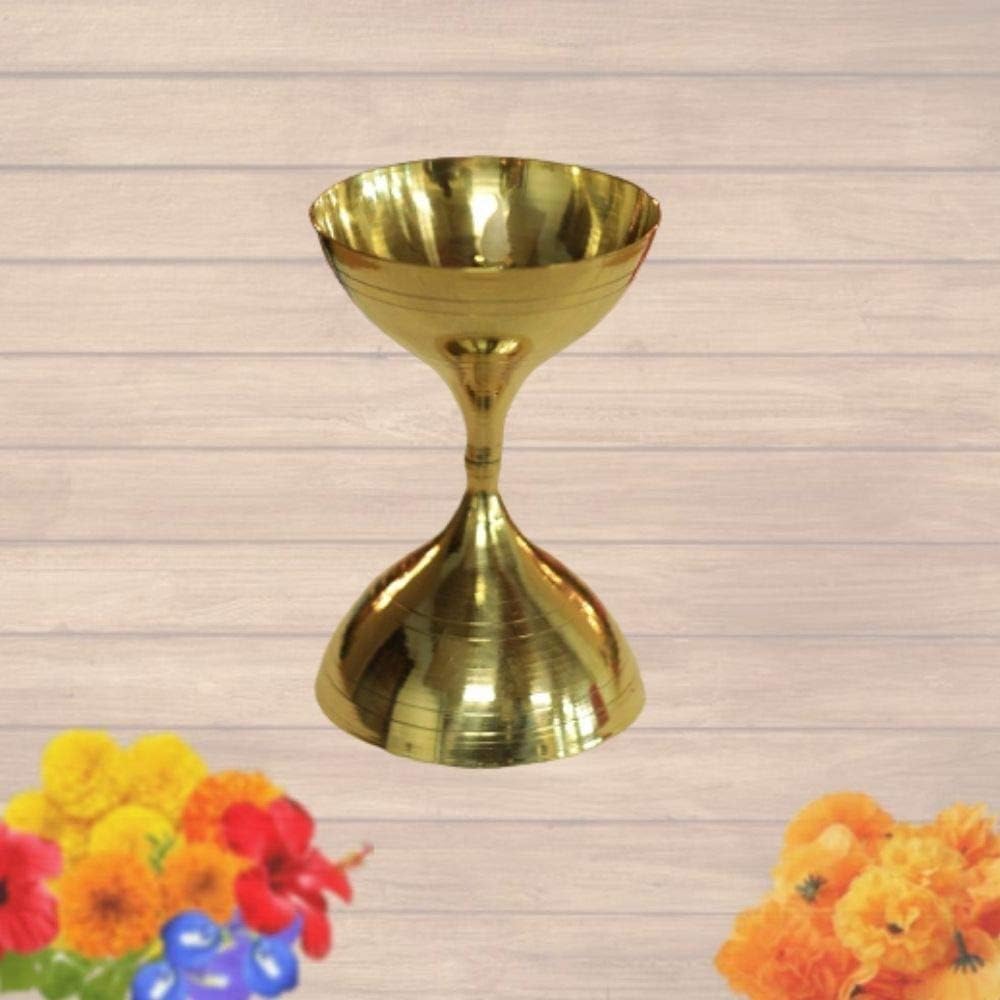 Buy Dalvkot Brass Nanda Deepa Diyas Oil Lamps for Puja Room Decoration ...