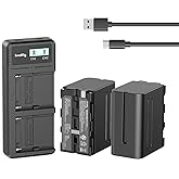 Amazon.com : Neewer 2Pcs NP-F970 Replacement Battery, 7800mAh Rechargeable USB C, Compatible ...