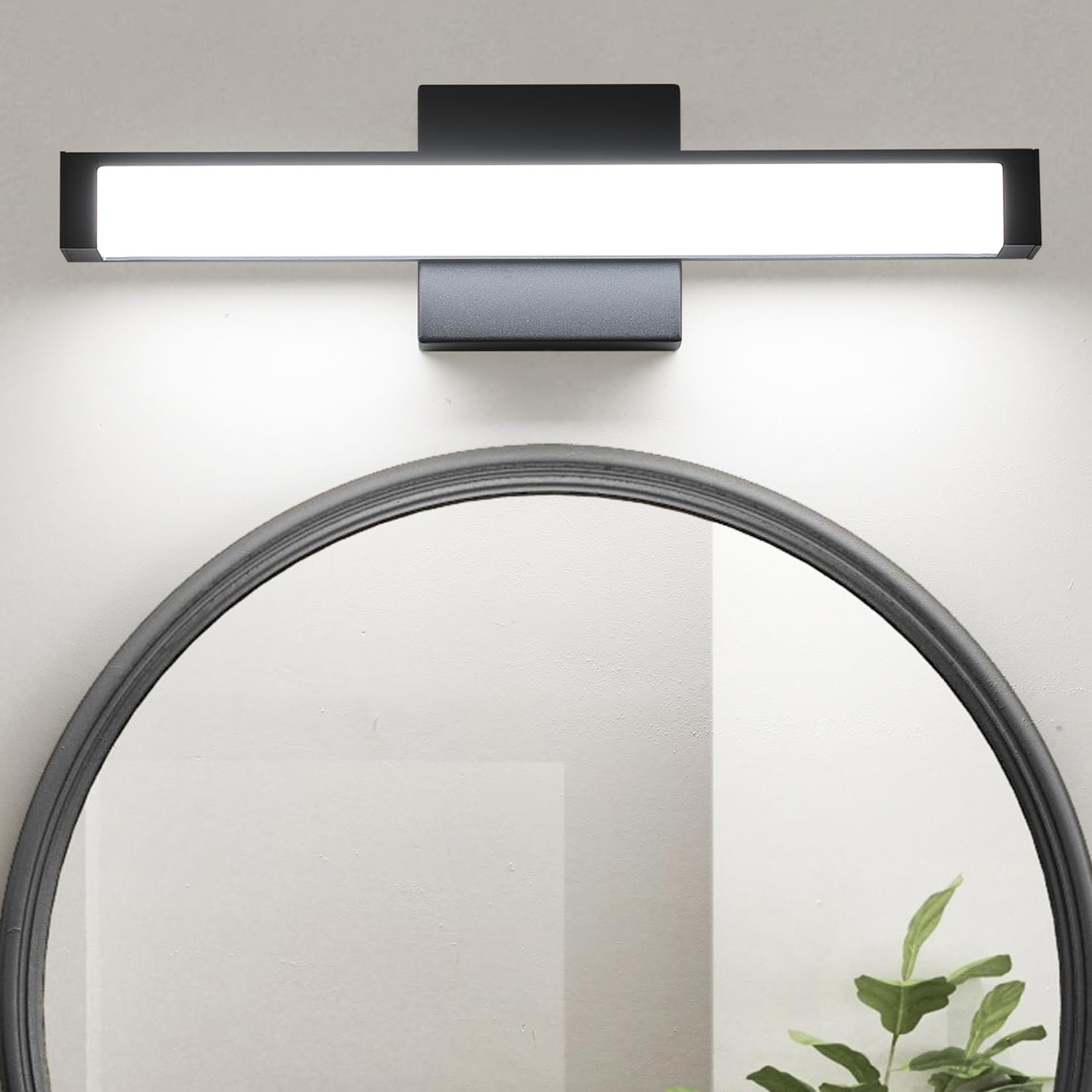 Aipsun 15.7 inch Modern LED Bathroom Vanity Light Black Vanity Lighting ...