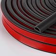 Silicone Weather Stripping Door Seal, 20FT Self Adhesive D-Shaped Door Weather Stripping for ...