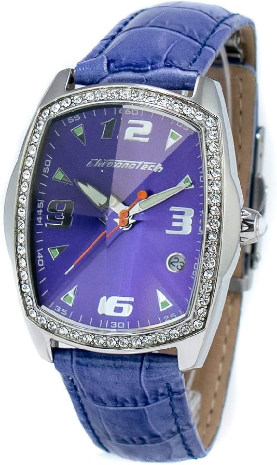 Chronotech Womens Analogue Quartz Watch with Leather Strap CT7504LS-08 ...