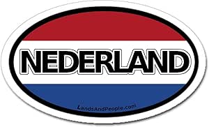 Amazon.com: Nederland Netherlands in Dutch and Dutch Flag Car Bumper ...