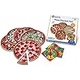 Amazon.com: Learning Resources Pizza Fraction Fun Game, 13 Fraction ...