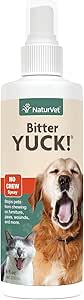 NaturVet Bitter Yuck! No Chew Spray for Dogs and Cats, 8 oz Liquid ...