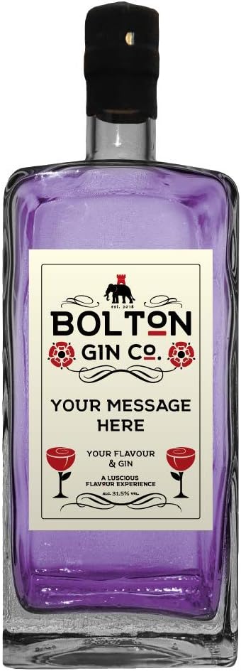 The Bolton Gin Company - Personalised Bottle of Gin: Amazon.co.uk: Beer ...